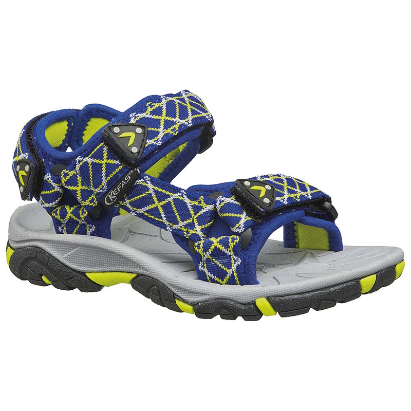 Kefas Kids Shark Sandals (Royal/Yellow) | Sportpursuit.com