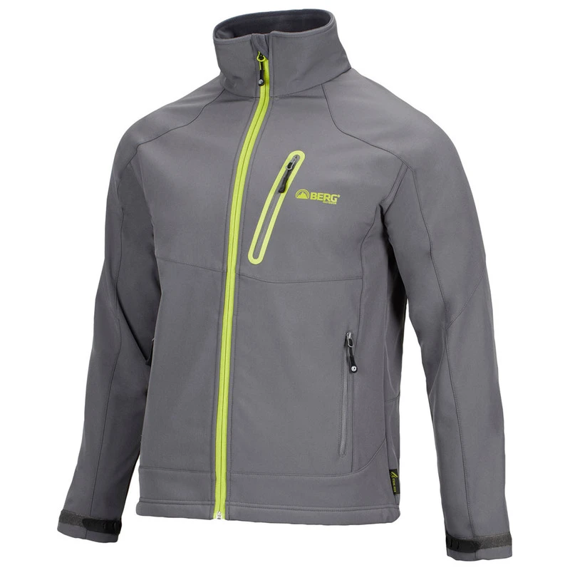 Berg Mens Ascent Softshell Jacket (Grey) | Sportpursuit.com