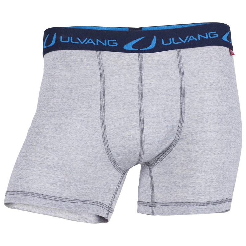 Ulvang Mens Base Boxer Merino Shorts (Grey melange) | Sportpursuit.com
