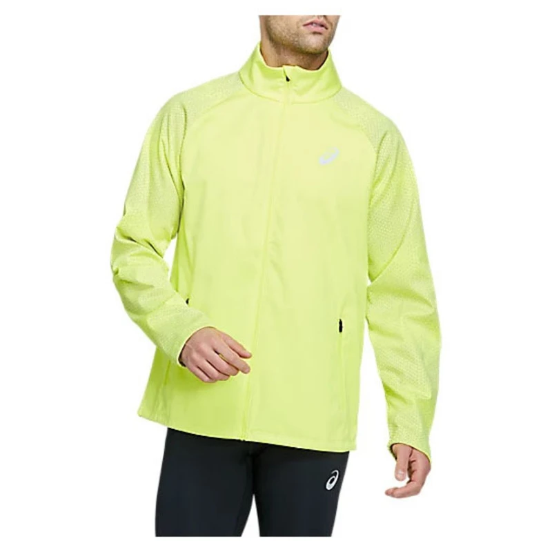 Asics Mens Reflective Jacket (Sour Yuzu/Silver Reflective) | Sportpurs