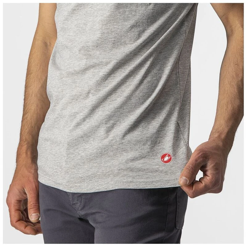 Castelli Mens Sprinter T-Shirt (Melange Light Gray) | Sportpursuit.com