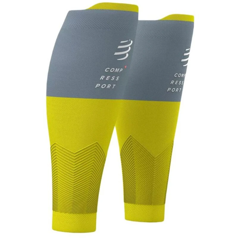 Compressport R2v2 Leg Warmers (Lime/Grey) | Sportpursuit.com