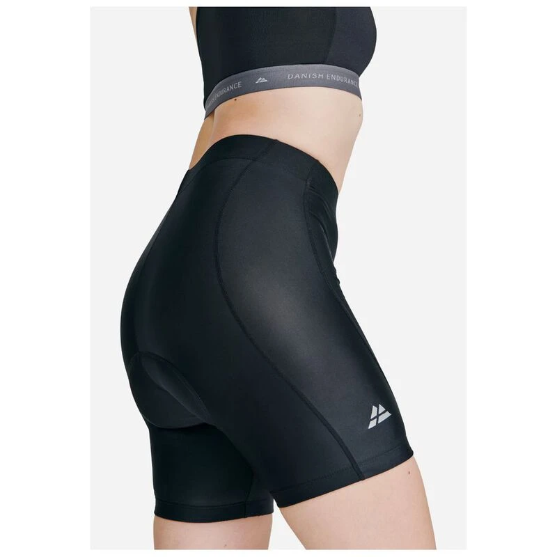 Danish Endurance Womens Cycling Shorts (Black/Black) | Sportpursuit.co