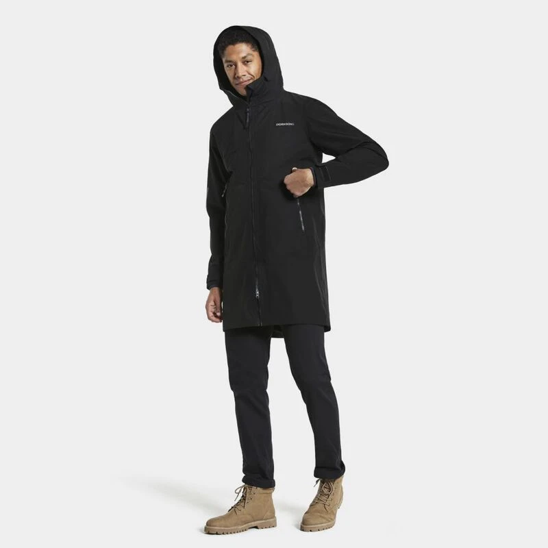 Didriksons Mens Donny Waterproof Jacket (Black) | Sportpursuit.com