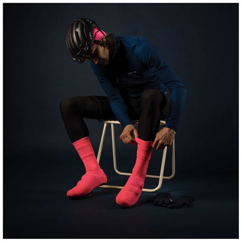 Gripgrab Flandrien Waterproof Road Overshoes (Pink) | Sportpursuit.com