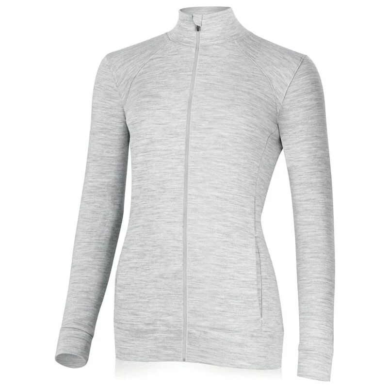 Lasting Womens Sarmina Merino Full Zip Midlayer (Grey) | Sportpursuit.