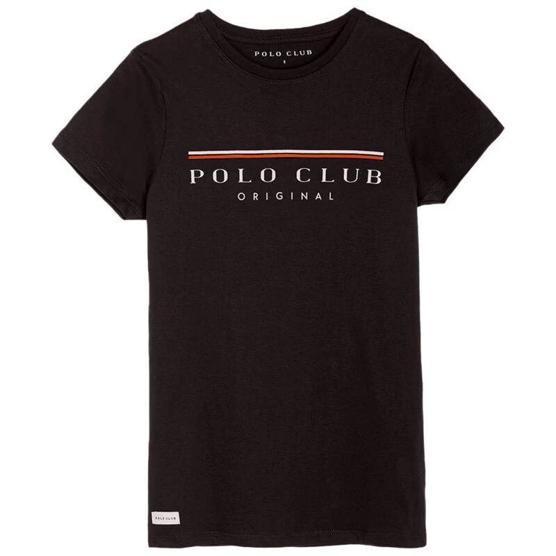 Polo Club Womens Polo Title T-Shirt (Black) | Sportpursuit.com