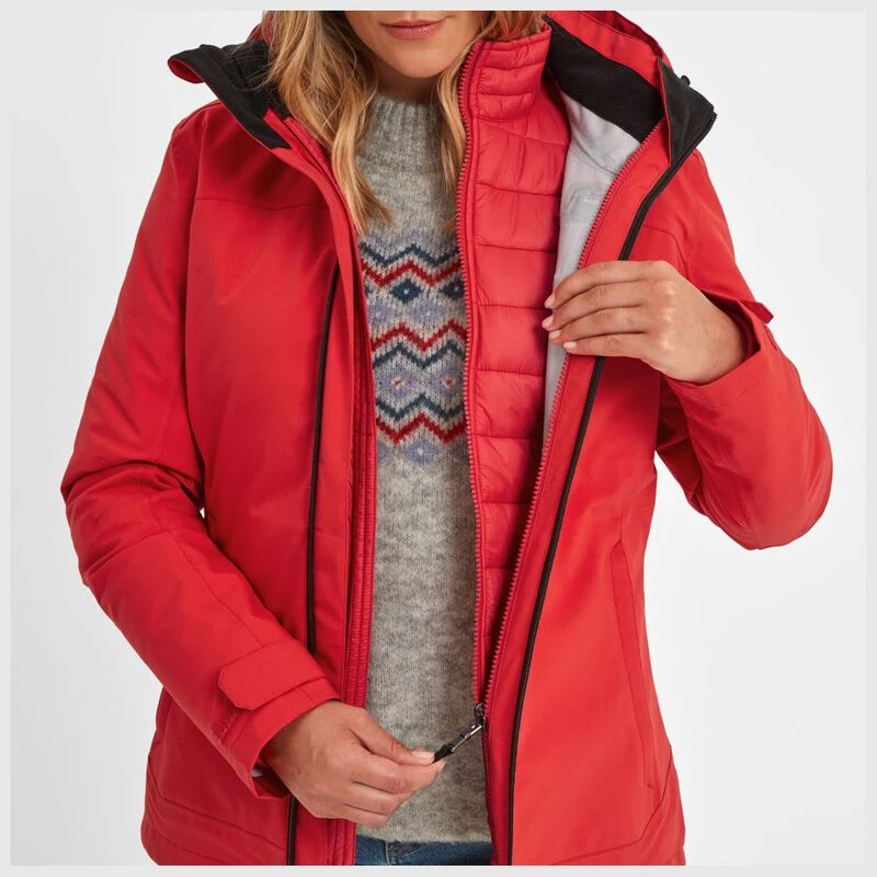 TOG 24 Womens Beverley Waterproof 3in1 Jacket (Dark Coral) | Sportpurs