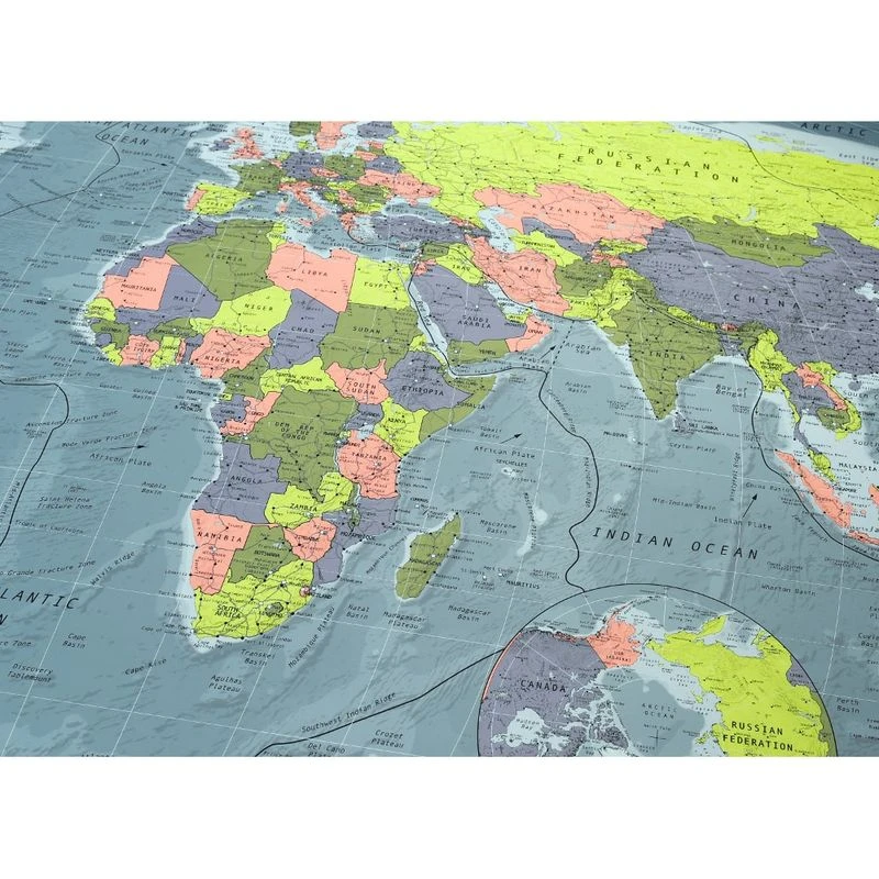 The Future Mapping Company Magnetic Colour Map v.2 World Map (1300 x 7