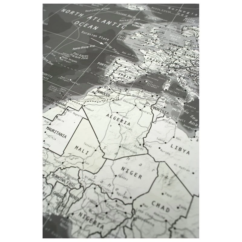 The Future Mapping Company Paper Monochrome World Map (1300 x 720mm)